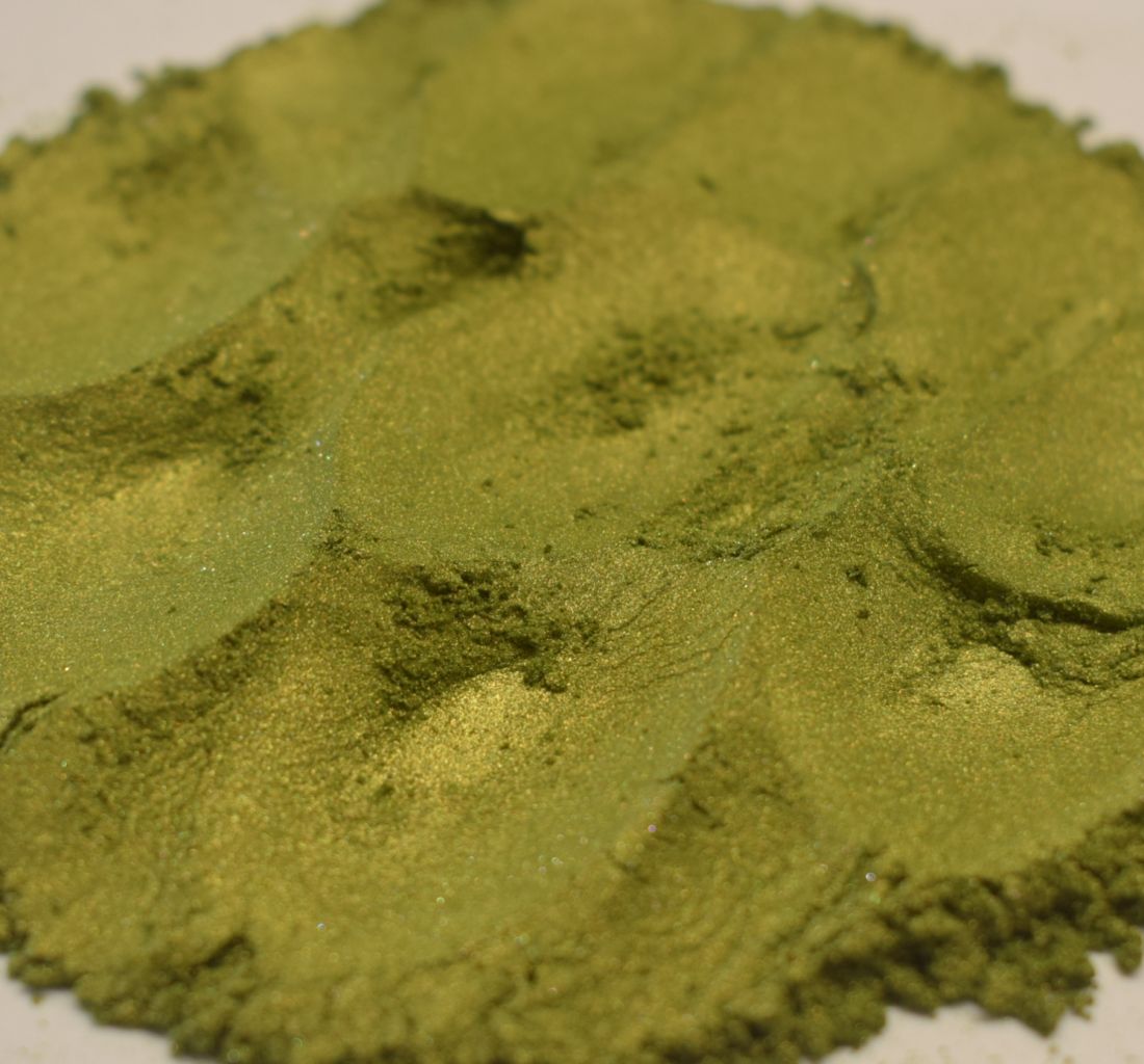Custom Paint with Olive Green Pearl Mica Pigment. - Vintage Paint
