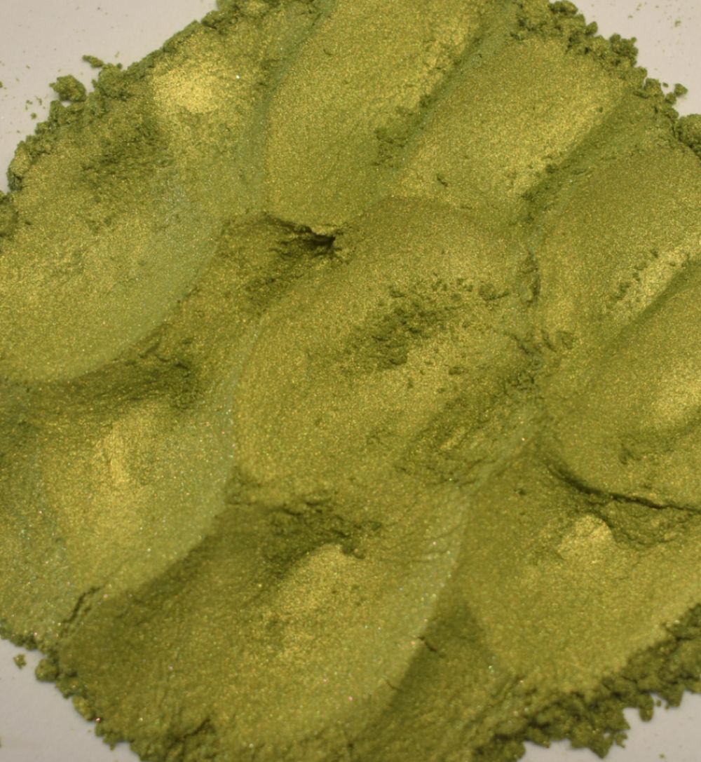 Custom Paint with Olive Green Pearl Mica Pigment. - Vintage Paint